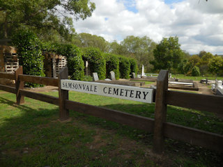 Samsonvale Cemetery, Samsonvale, Queensland, Australia: burial monument ...