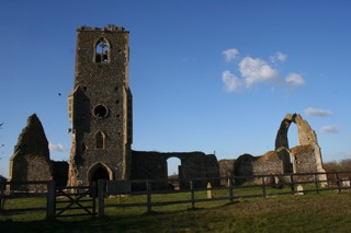 St Andrew (ruin) Church burial ground, Roudham, Norfolk, England ...