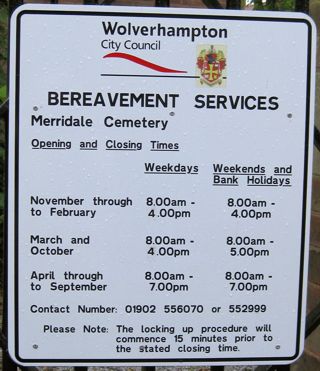 Merridale Municipal Cemetery, Wolverhampton, Staffordshire, England ...