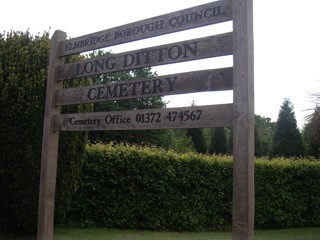 Municipal Cemetery, Long Ditton, Surrey, England: burial monument ...