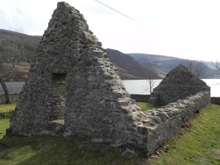 Old Church by Loch Lee burial ground, Glen Esk, Angus, Scotland: burial ...