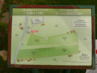Llangwstenin (section 4) Cemetery, Mochdre, Conwy, Wales: burial ...