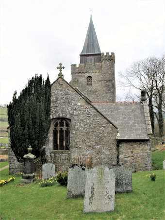 St Curig Church burial ground, Llangurig, Powys, Wales: burial monument ...